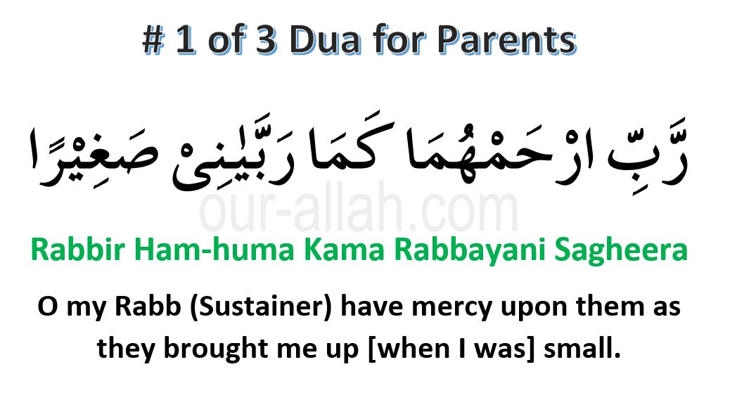 Dua for parents from Quran and Hadith