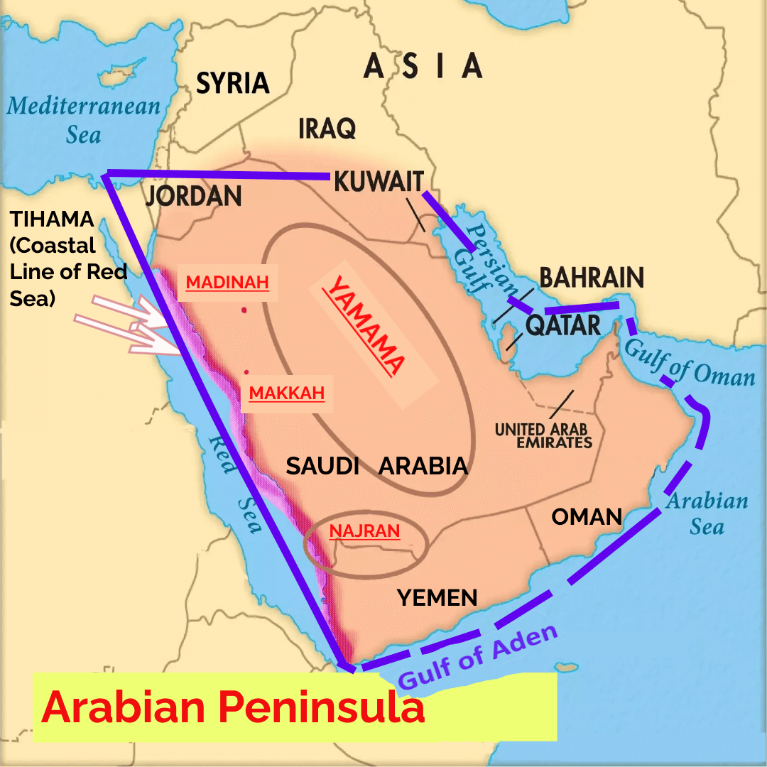 Arabian Peninsula is forbidden for Non Muslim